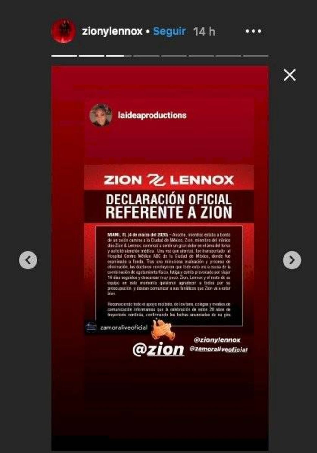 Zion habla de su salud y revela que no podía respirar – Metro Puerto Rico